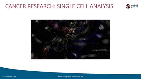 Cancer Research Single Cell Tracking Ppt