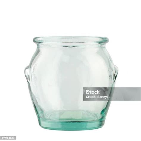Tarro De Vidrio Para Cereales Aislado Sobre Fondo Blanco Foto De Stock