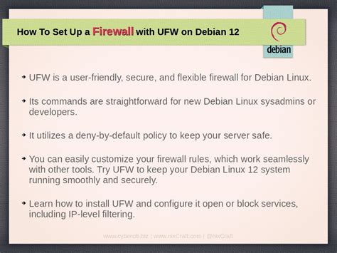How To Set Up A Firewall With UFW On Debian NixCraft