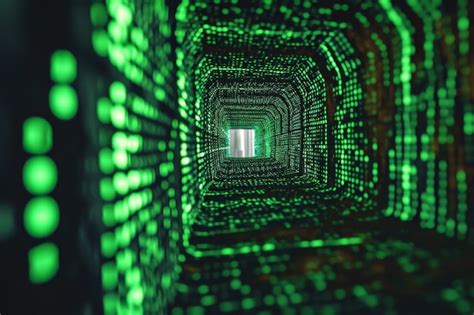 Premium Photo Infinite Tunnel Of Binary Code Representing Matrix AI Garneted