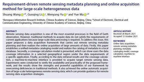 Largescale Dataprocessing Earthobservation Applications Unified Metadatacatalogingmodel