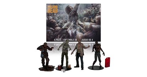 Amc Exclusive The Walking Dead Walkers 4 Db Os Figura Szett 13 Cm The