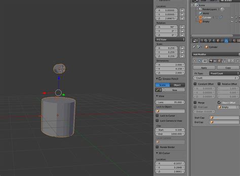 Array Modifier Rotation Problem Blender Stack Exchange