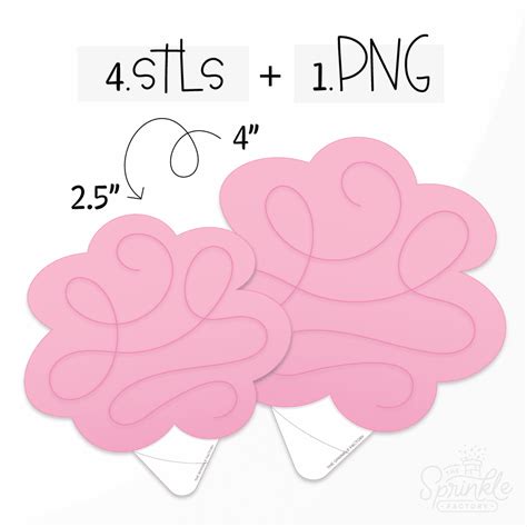 Cotton Candy Sign Printable Cotton Candy Tub Wrapper Template 2 Oz