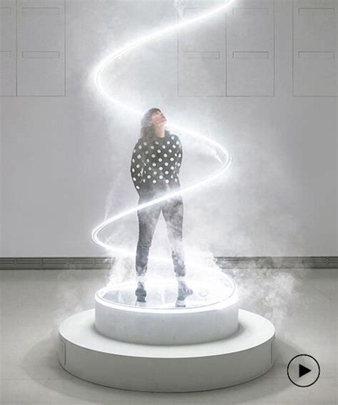 Karolina Halateks Spiral Sculpture Immerses Spectators In Light Fog