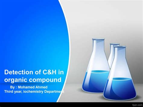 Detection Of Organic Compounds Ppt