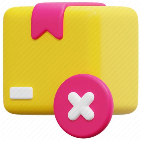 Reject Product Management Box Package Cross No 3d Illustration