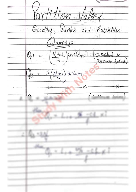SOLUTION Partition Values Quartiles Deciles And Percentiles Studypool