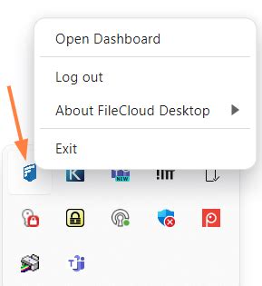 Working From The FileCloud Desktop For Windows Taskbar Icon FileCloud Docs Server