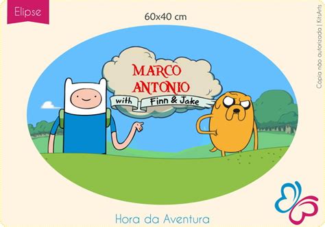 Placa Elipse Digital Hora Da Aventura Elo7 Produtos Especiais