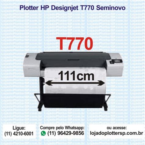 Plotter Usada Hp T770 Largura Impressao 44 Polegadas Ou 111cm