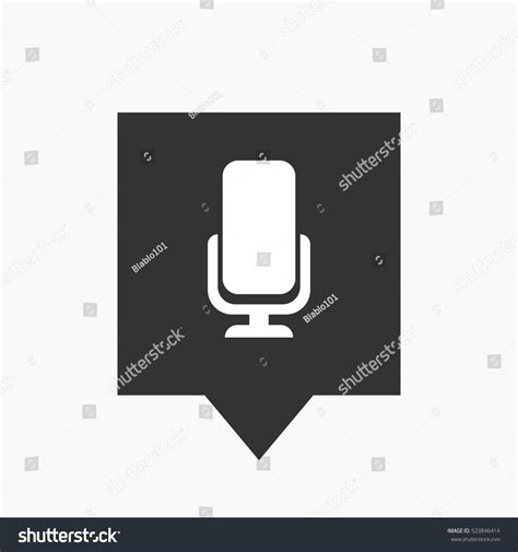Illustration Isolated Tooltip Icon Microphone Sign Stock Vector Royalty Free 523846414