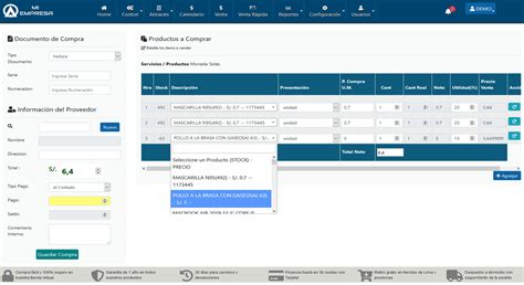 sistema de ventas detallado basico con facturación electrónica erp pos