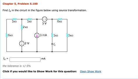 Solved Find Io In The Circuit In The Figure Below Using Chegg