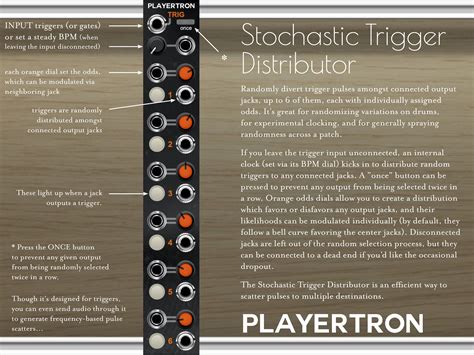 Stochastic Trigger Distributor And 2hp Version Playertron