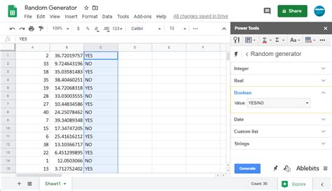 Generate Random Values In Google Sheets