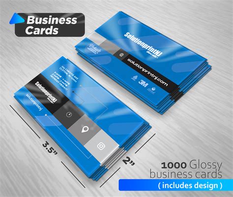 Business Cards Glossy Finish Custom High Quality Solutionprint Llc