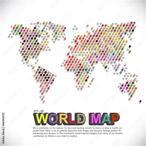 Abstract Telecommunication World Map With Circles Lines And Gradients Detailed Eps10 Vector