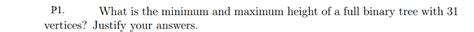 Solved What Is The Minimum And Maximum Height Of A Full