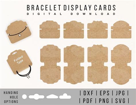 Bracelet Display Card Template Content Calendar Template