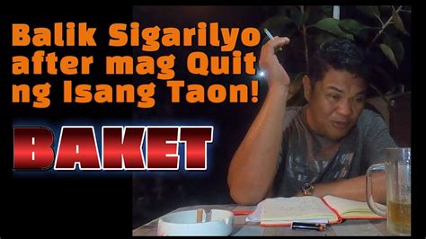 Balik Sigarilyo After Mag Quit Ng Isang Taon Nasirang Pangako Smoking Relapse Youtube