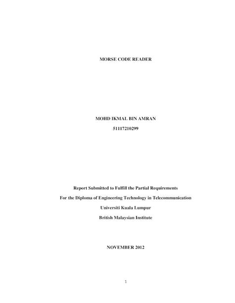Pdf Morse Code Reader Mohd Ikmal Bin Amran