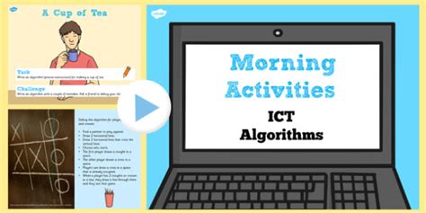 ICT Morning Activities Algorithms PowerPoint Teacher Made