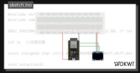 刘嘉伟 OLED显示 Copy 2 Wokwi ESP32 STM32 Arduino Simulator