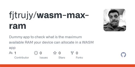 Github Fjtrujywasm Max Ram Dummy App To Check What Is The Maximum