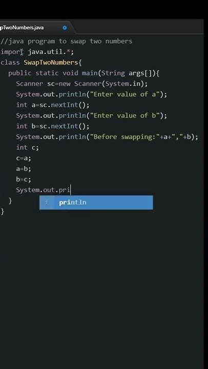 Java Program To Swap Two Numbers Java Programming Javadeveloper Javaprogramming Youtube