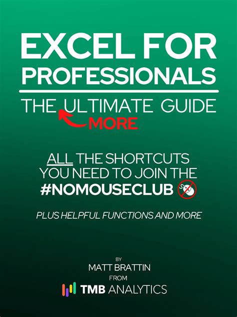 Excel For Professionals The Ultimate Guide All The Shortcuts You