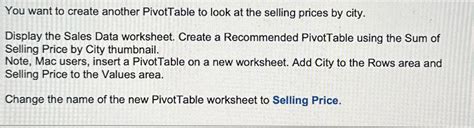 solved you want to create another pivottable to look at the