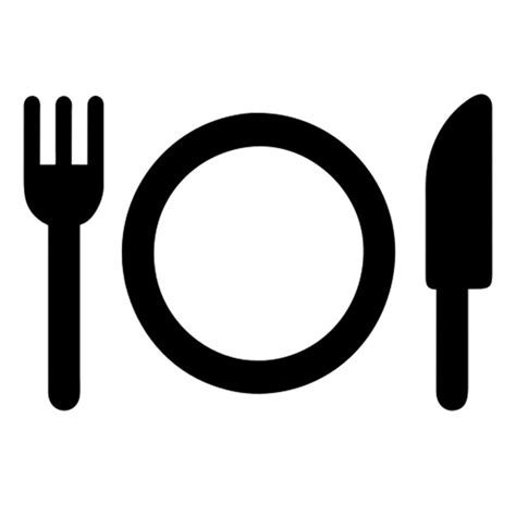 Premium Vector Plate Knife Fork Pictogram