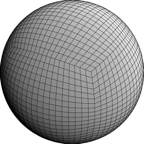 The Horizontal Coordinate Lines Of The Cubed Sphere Grid On A Spherical