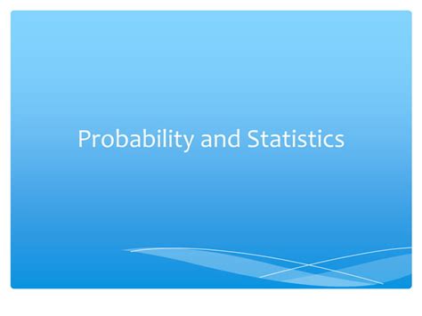 Probability And Statistics Frequency Distributions Pptx