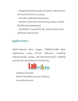 Multi Channel Data Logger PDF