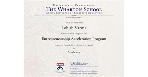 lohith varma vegesna on linkedin entrepreneurship acceleration program