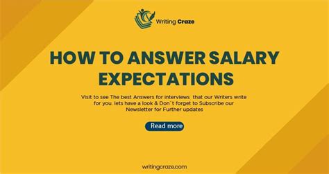 How To Answer Salary Expectations [example 11] Writing Craze