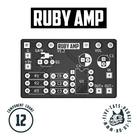 Ruby Amp Pcb Build Your Own Guitar Amplifier Five Cats Pedals
