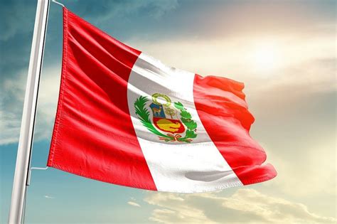 Peru National Flag Waving In The Sunlight Peru Flag Wallpaper Hd