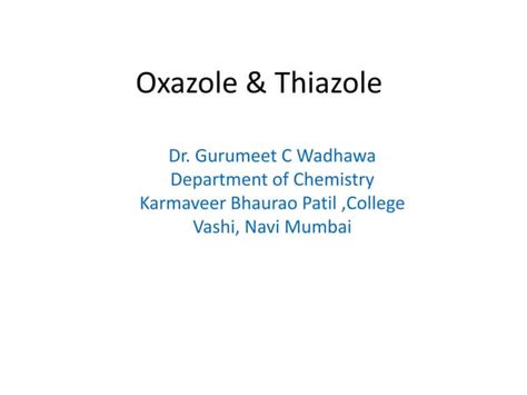 Oxazole Pptx