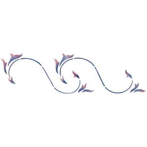 Swirl Design Stencil Border For Walls