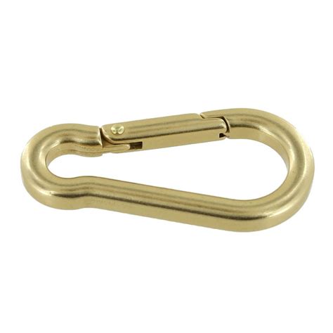 B9757 Natural Brass Carabiner Solid Brass Ll