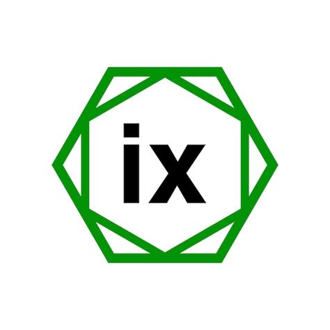 Premium Vector Ix Company Monogram With Green Diamond Ix Icon