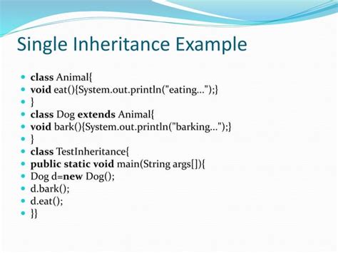 Types Of Inheritance In Java Ppt