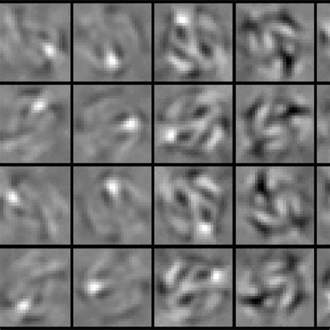 filters learned from θ rbm on mnist rot dataset we show a subset of