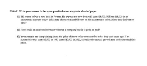 Solved Write Your Answer In The Space Provided Or On A