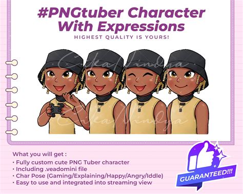 Pngtuber Pngtuber Twitch Pngtuber Model Pngtuber Premade Etsy