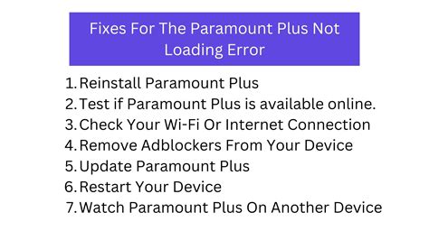 paramount plus not loading 7 best ways to solve this issue