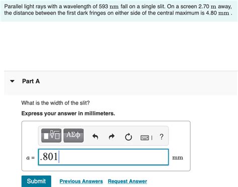 Solved Parallel Light Rays With A Wavelength Of 593 Nm Fall Chegg Com